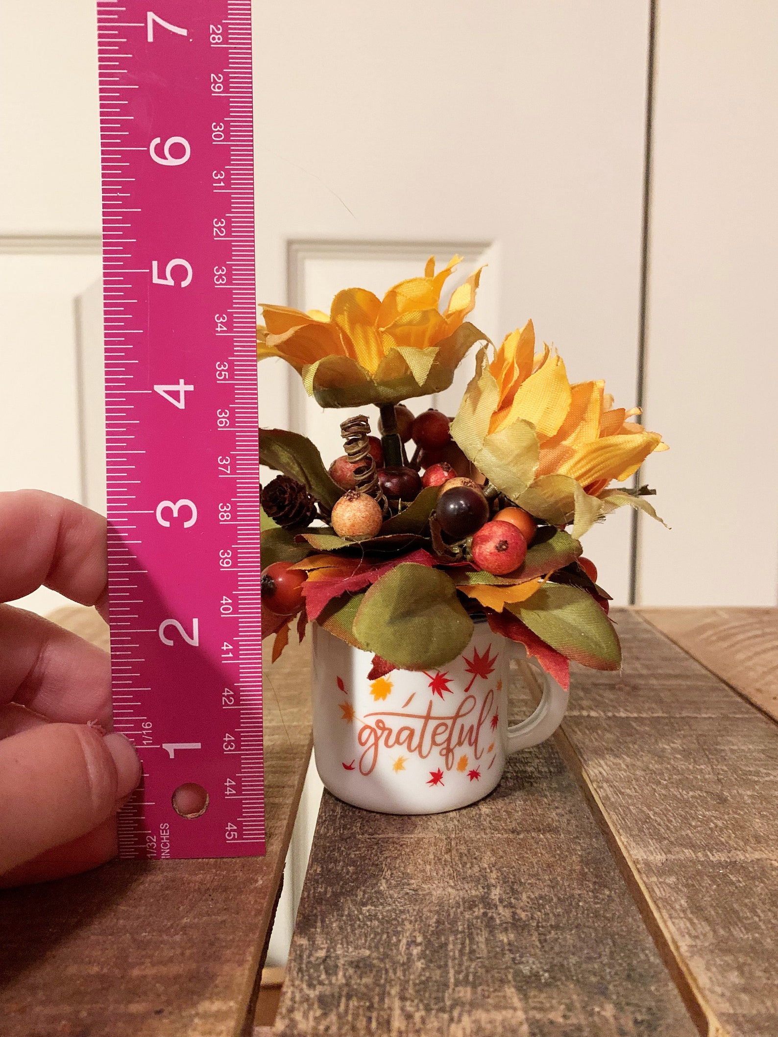 Mini Fall Mugs With Sunflowers and Various Embellishments - Blessed ...