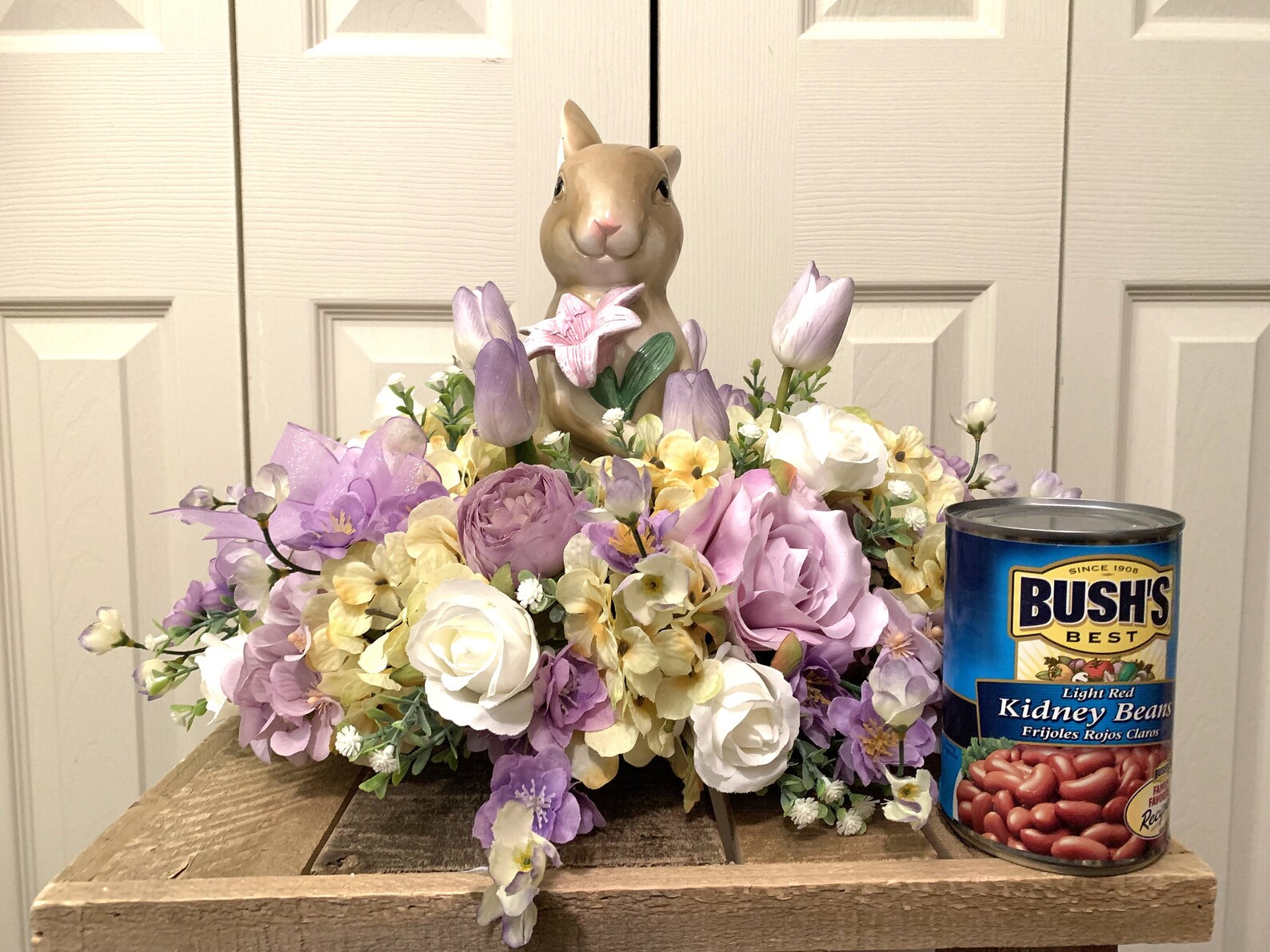 Easter Bunny Rabbit Centerpiece With Lavender White and Pale - Etsy