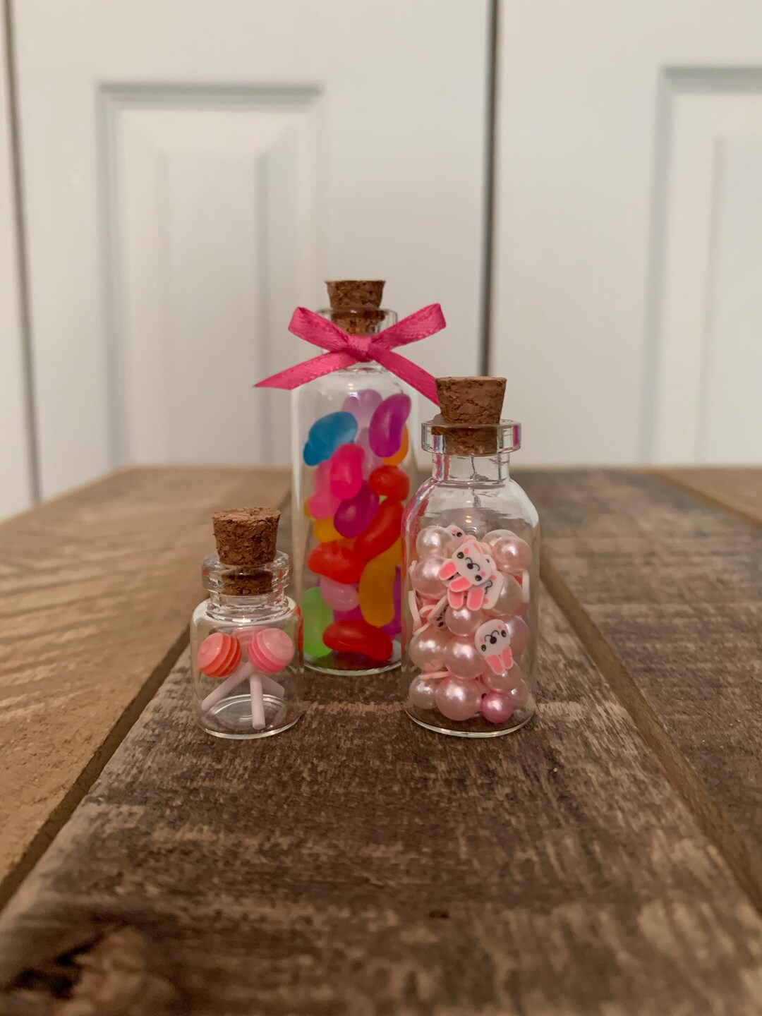 Miniature Jars With Artificial Candy - Very Tiny Lollipops - Artificial ...