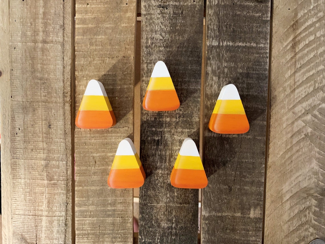 Hand Painted Candy Corn Made of Wood Halloween Candy Corn - Etsy
