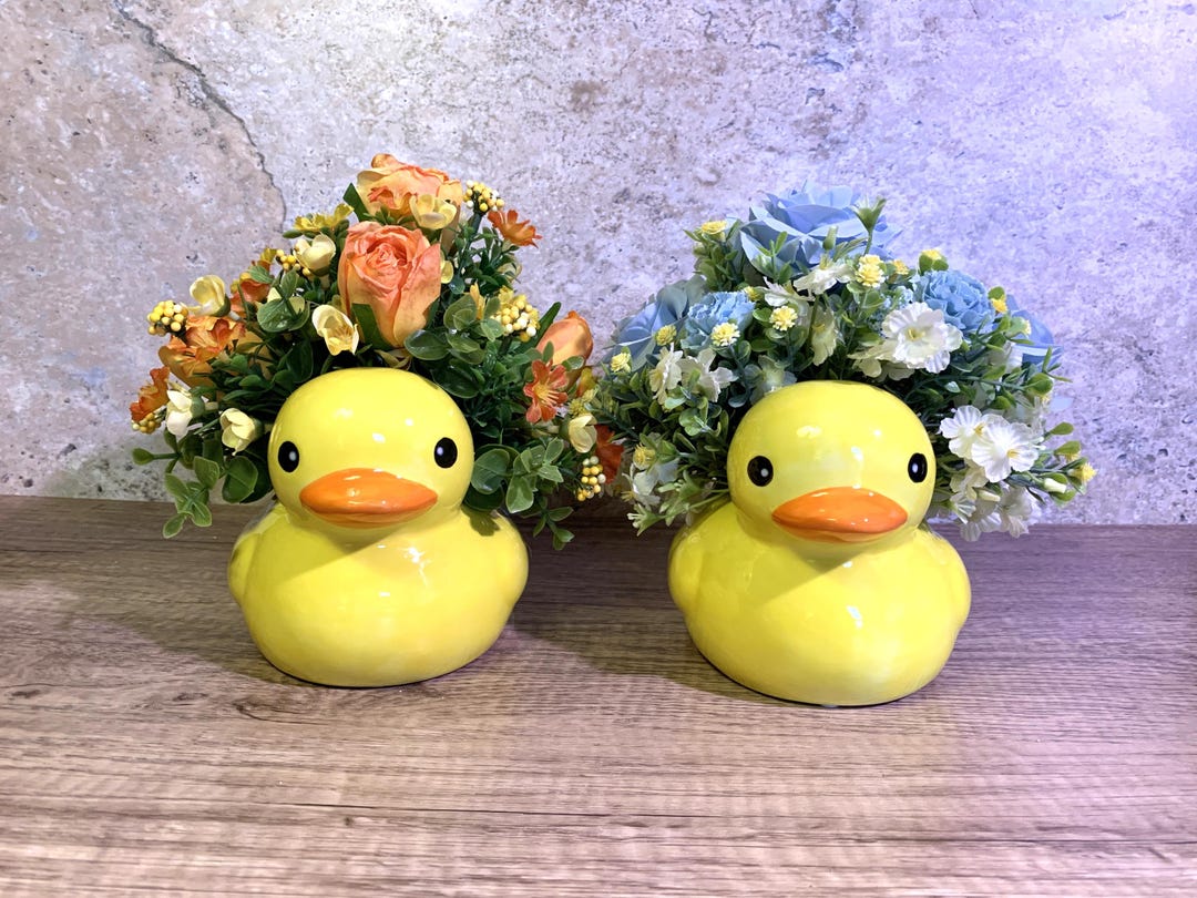 Yellow Duck Artificial Floral Arrangement - Your Choice of Orange or ...