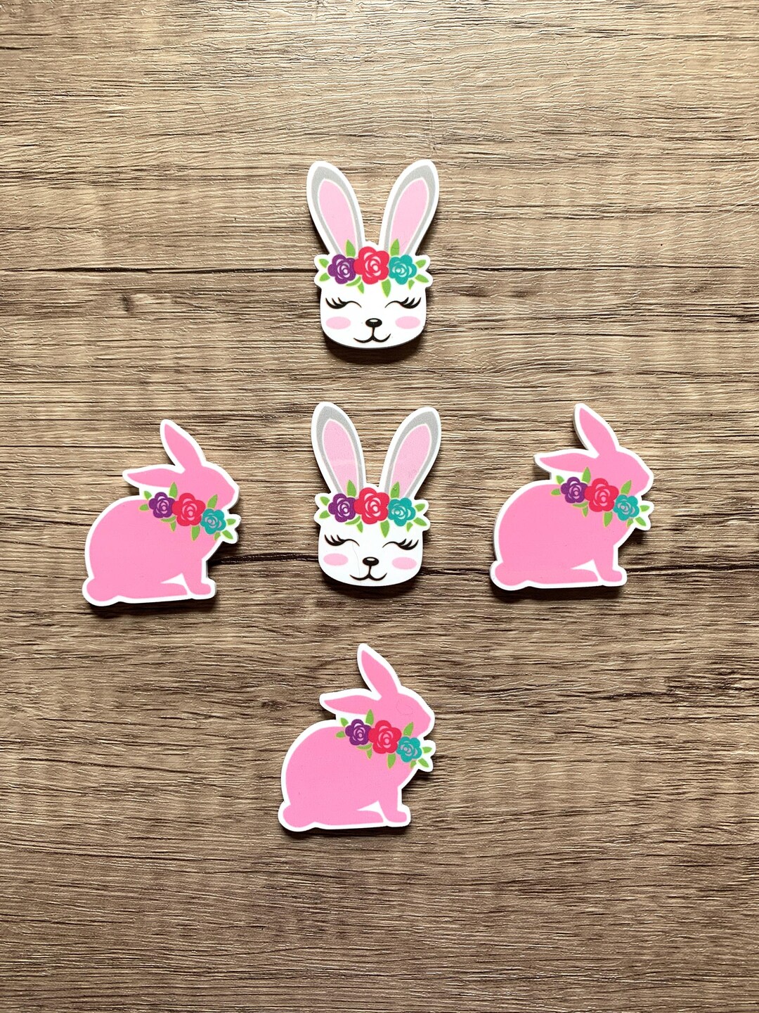 Assorted Bunny Rabbit Magnets - Easter Basket Stuffer - Pink and White ...