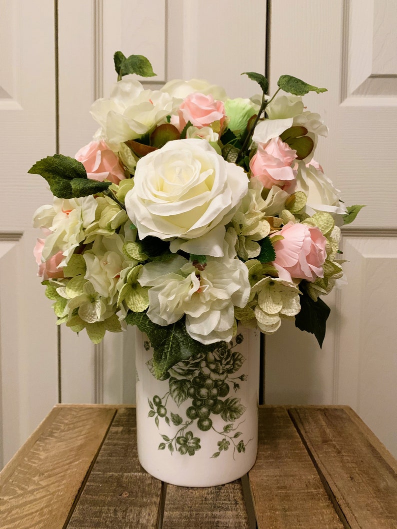 Gorgeous Spring Artificial Floral Arrangement in Ceramic - Etsy