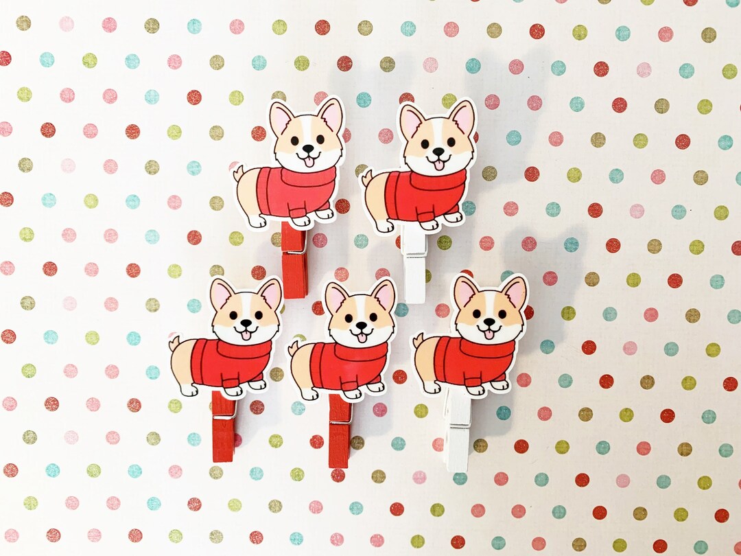 Corgi Clips - Treat Bag Clips - Present Embellishments - Corgi ...