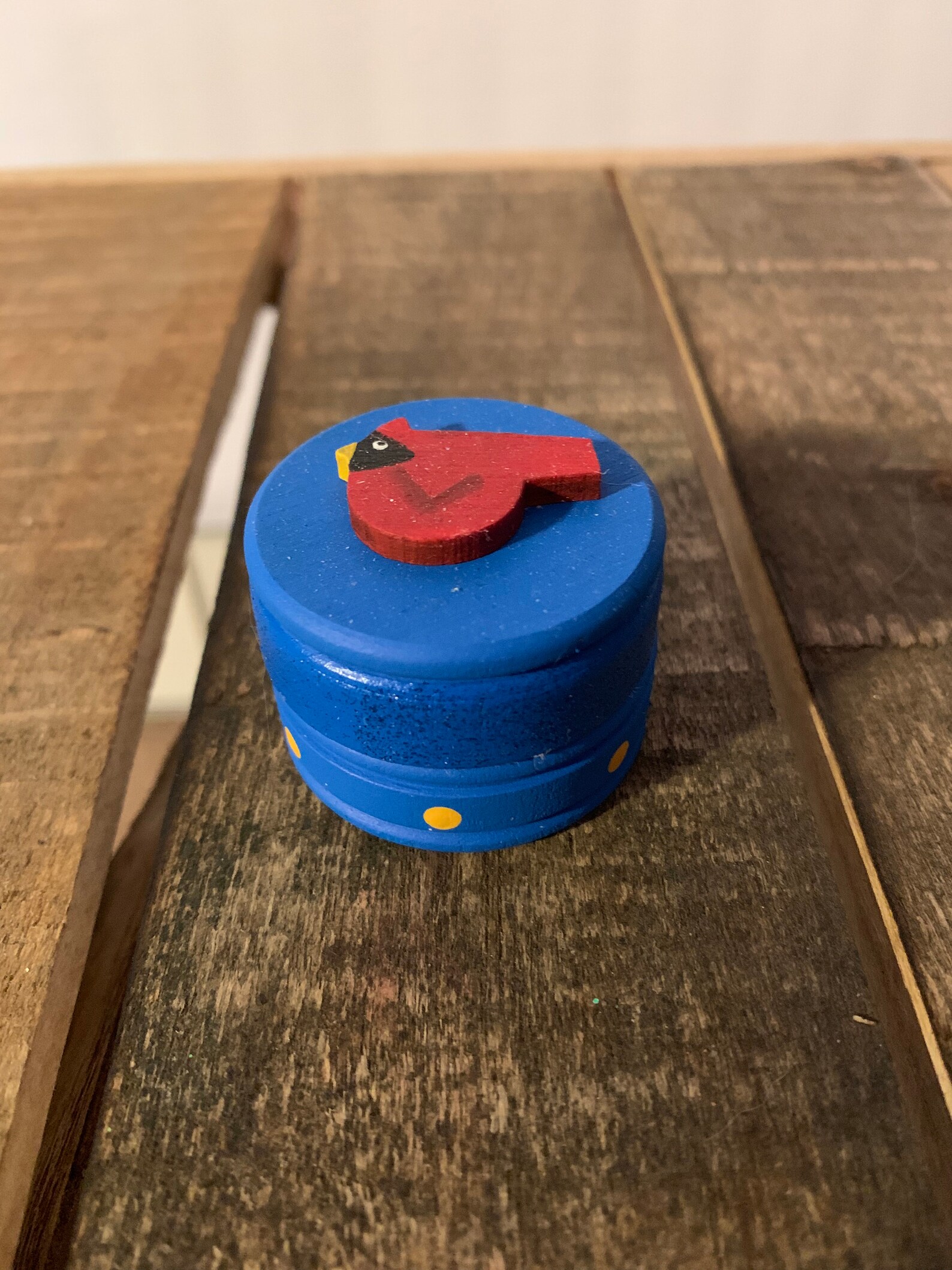 Tiny Cardinal Hand Painted Pill Box | Etsy