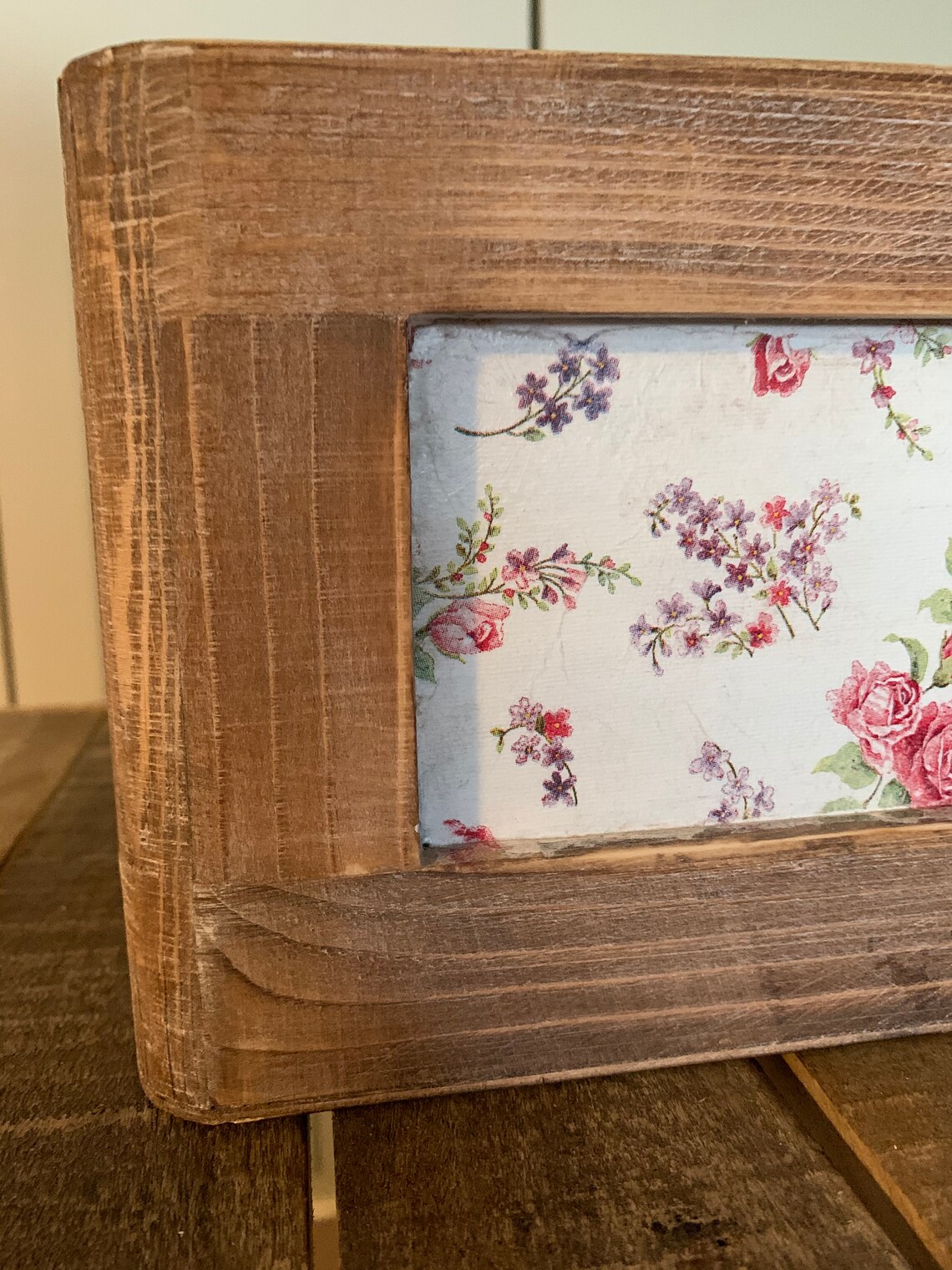 Shabby Chic Decoupaged Box Rustic Box With Flowers | Etsy