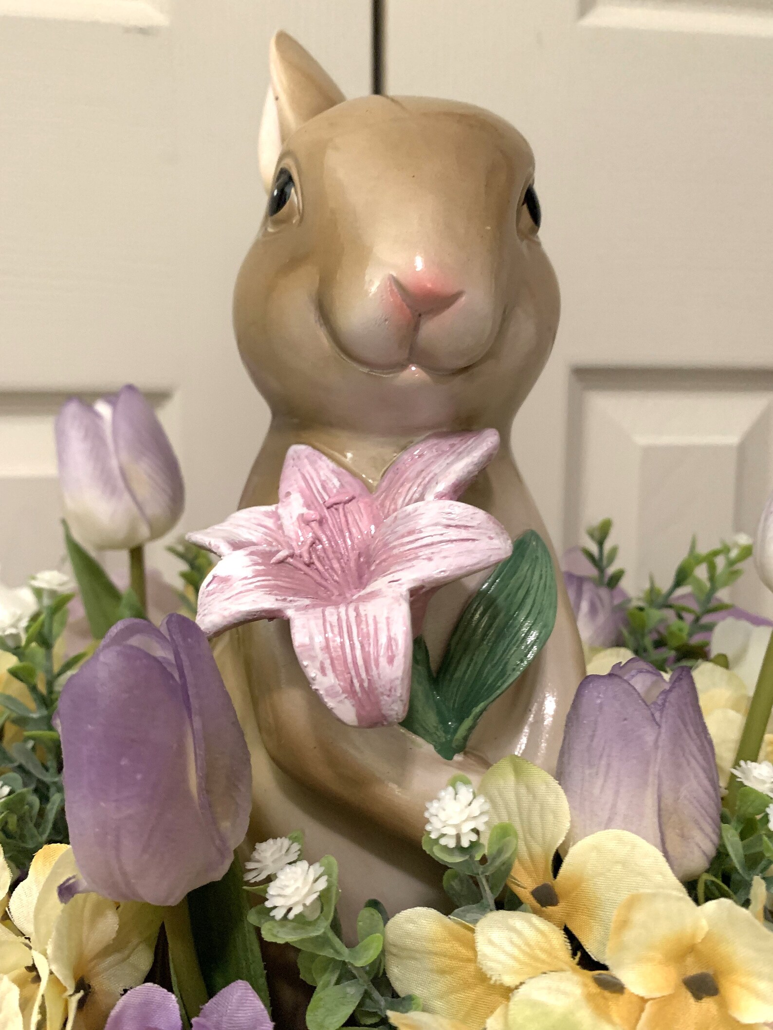 Easter Bunny Rabbit Centerpiece With Lavender White and Pale - Etsy