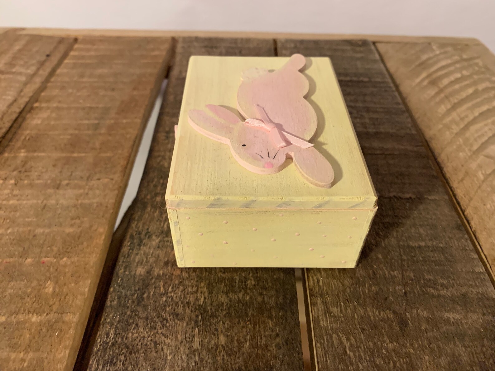 Hand Painted Easter Bunny Trinket Box | Etsy