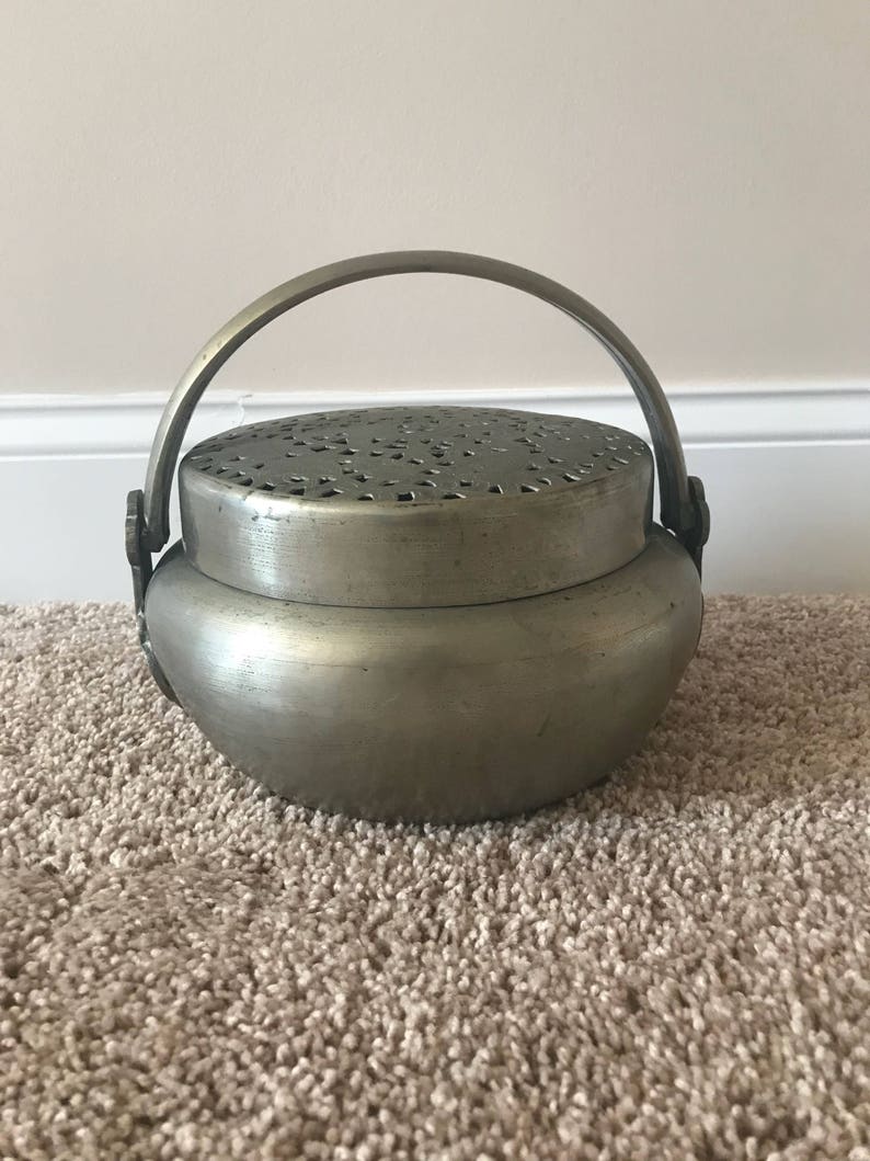 Antique Primitive Paktong Metal Hand Warmer Brazier Unusual - Etsy UK