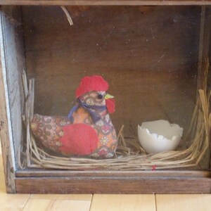 Farm Style Chicken and Egg Shadow Box Americana Decor Farm Style Chic ...