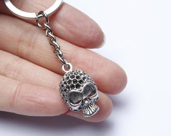 Skull keychain | Etsy