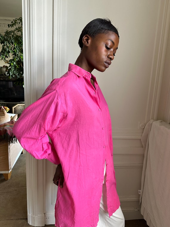 1970s Mic Mac Saint Tropez tunic, bright pink cotton,… - Gem