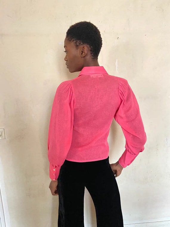 1970s french boutique label cotton gauze blouse, brig… - Gem