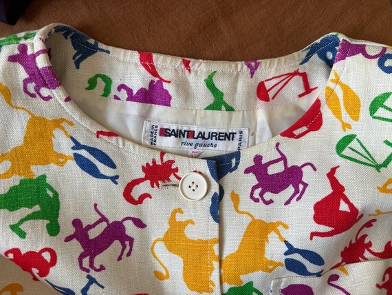 RARE Spring Summer 1982, zodiac signs print Yves Sain… - Gem