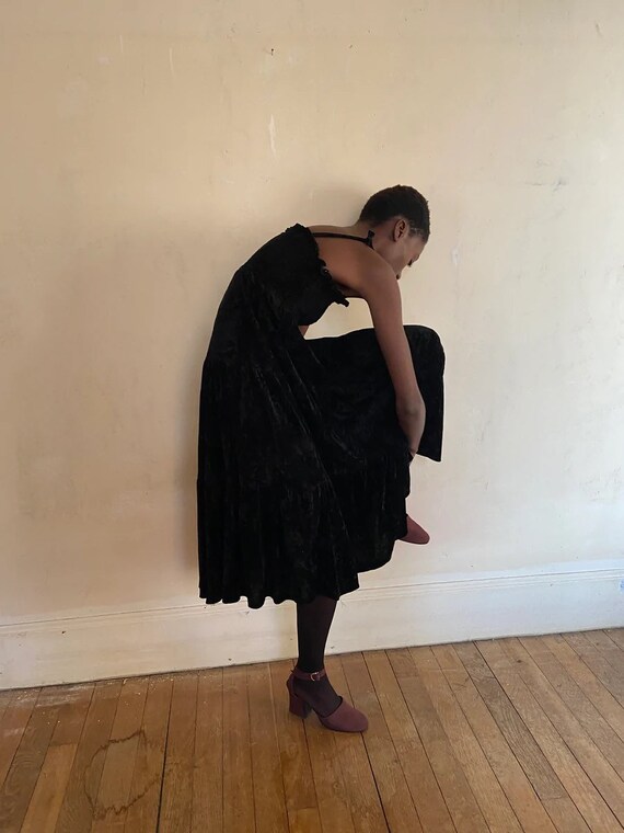 1970s British boutique label Paul Nicholas black velv… - Gem