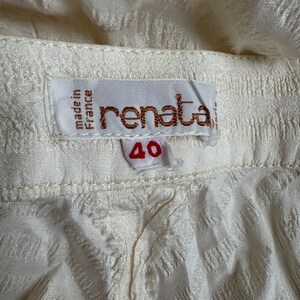 1970s Parisian Boutique Renata Cream Silk Skirt With Ruffles / Extra ...