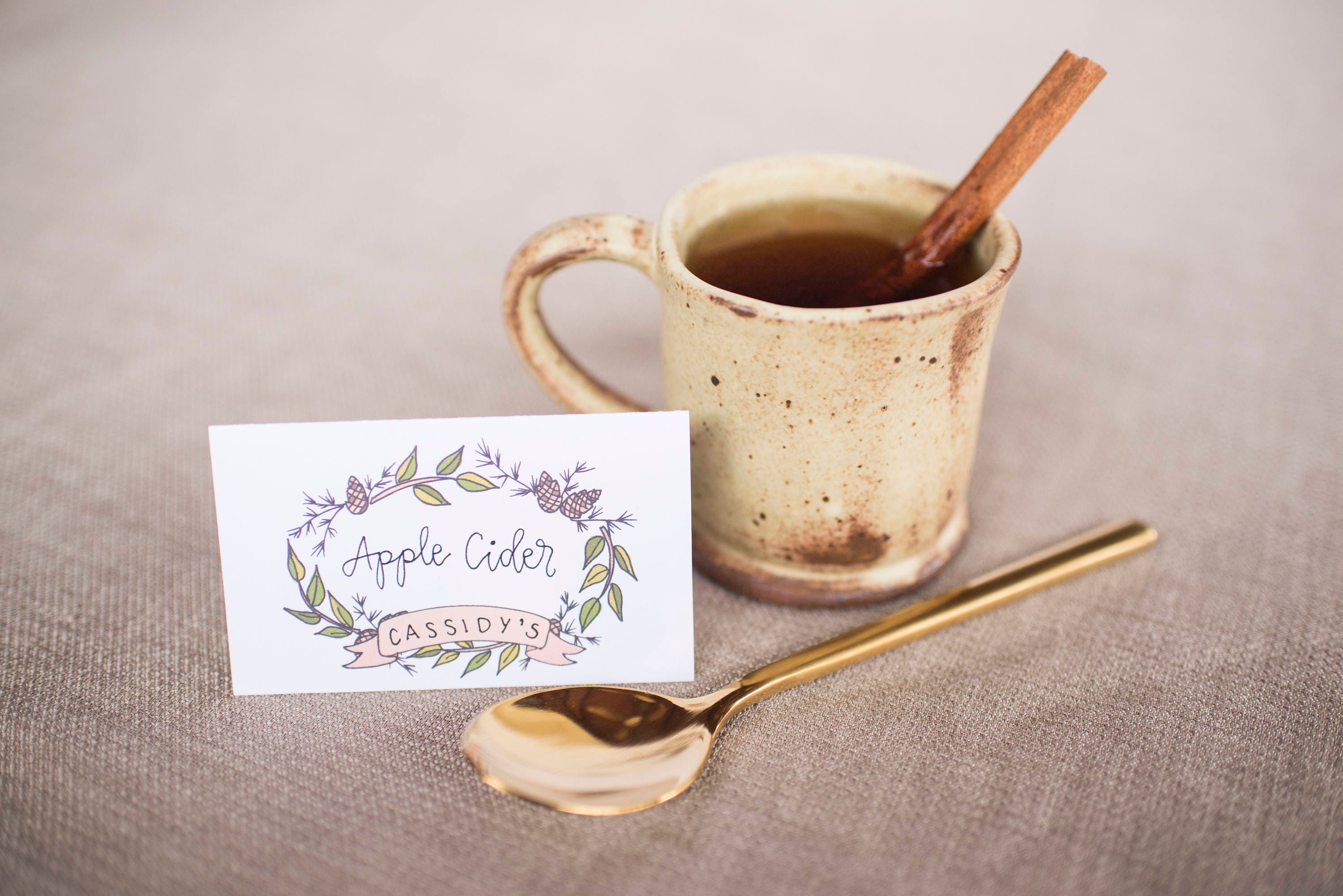 Two Printable Designs Name Tags, Buffet Food Tag, Holiday Seating Card ...
