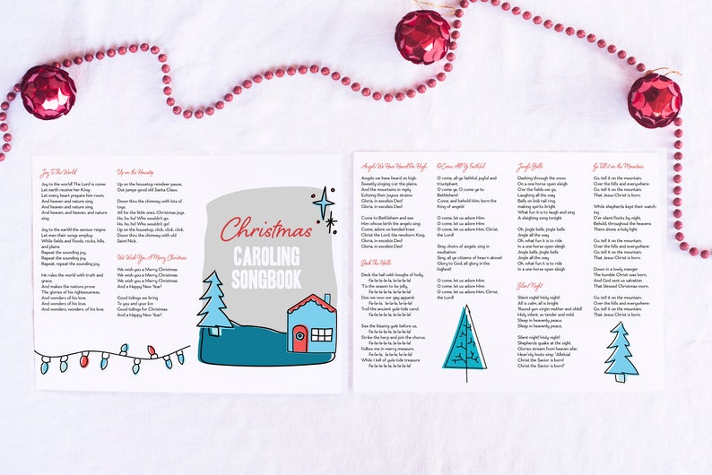 Printable Christmas Song Sheets, Downloadable Carols Book, Lyrics ...