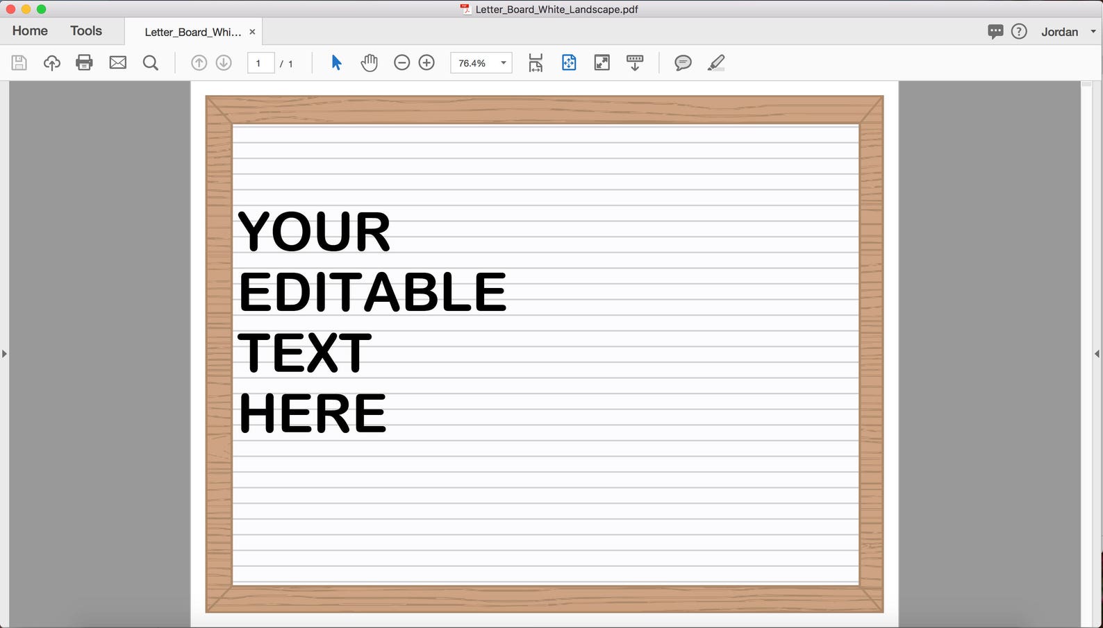 Editable Letter Board Instant Download, Changeable and Printable Boards ...