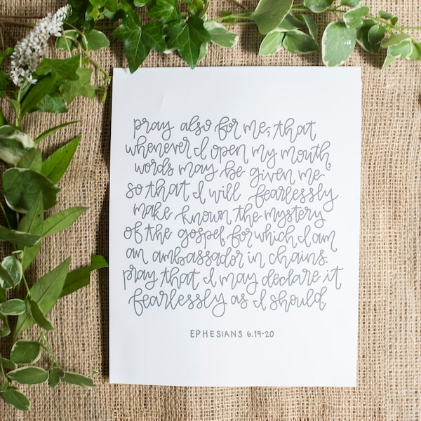 Ephesians 6 Art Calligraphy - Etsy