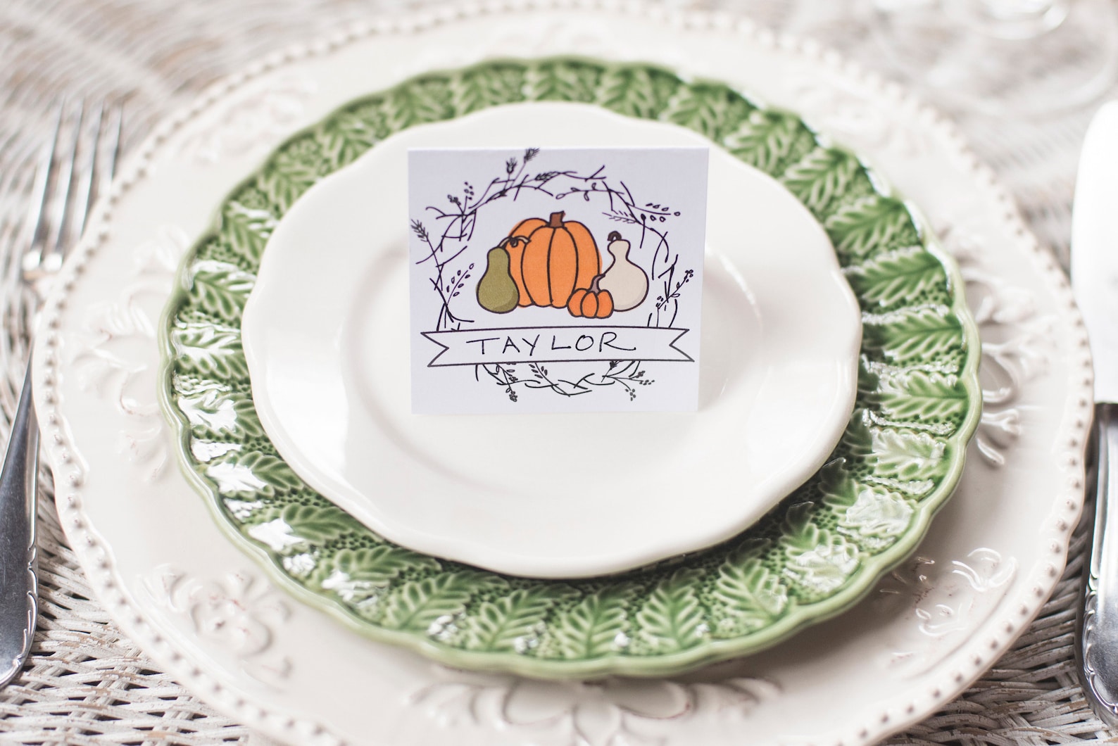 Thanksgiving Name Tags Printable, Thanksgiving Place Cards Downloadable ...