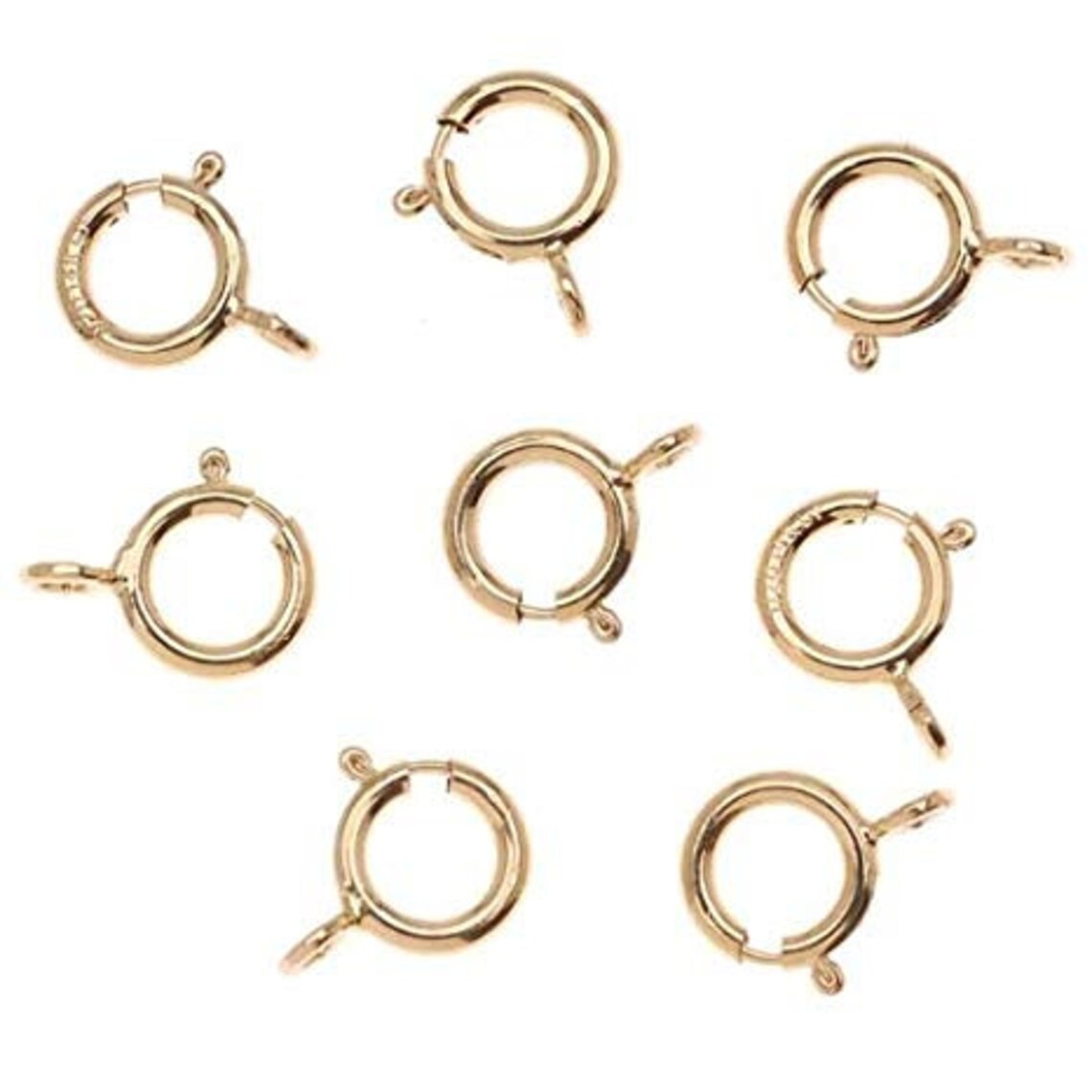 Gold Filled Spring Ring 14K Round 5.5mm 8 Pieces - Etsy