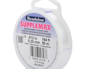 Beadalon Supplemax 0.40 Mm .016 In Clear 50 M 164 Ft | Etsy