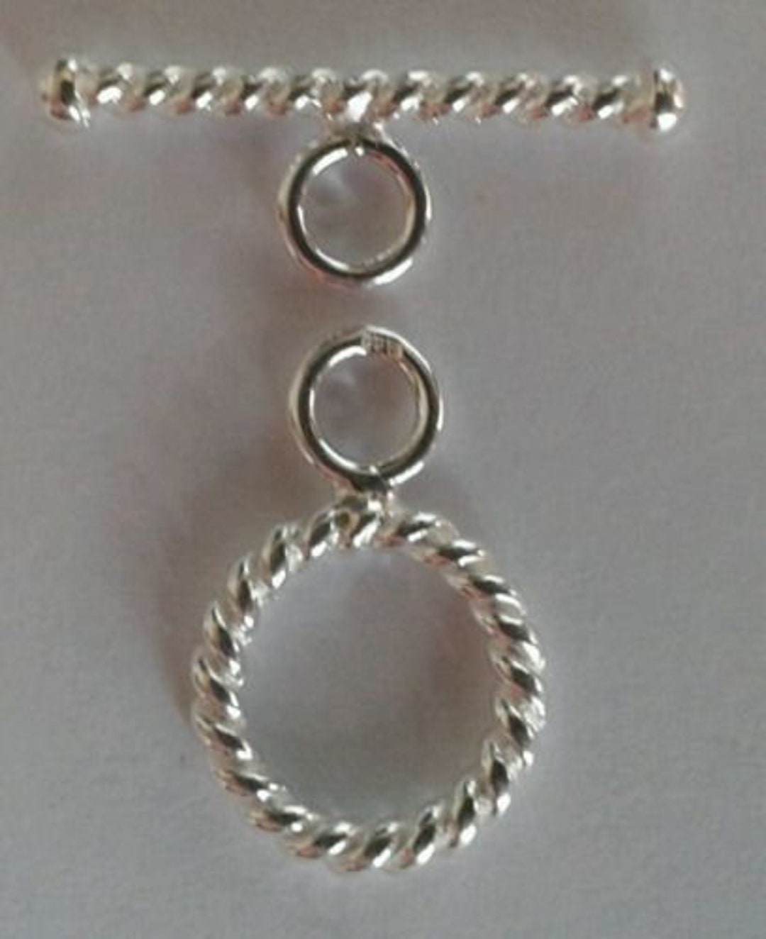 925 Sterling Silver Twisted Toggle Clasp T Bar 11mm - Etsy UK