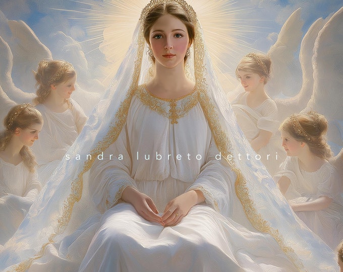 Queen of Heaven, Virgin Mary, Queen of Angels, Catholic Art, Catholic ...