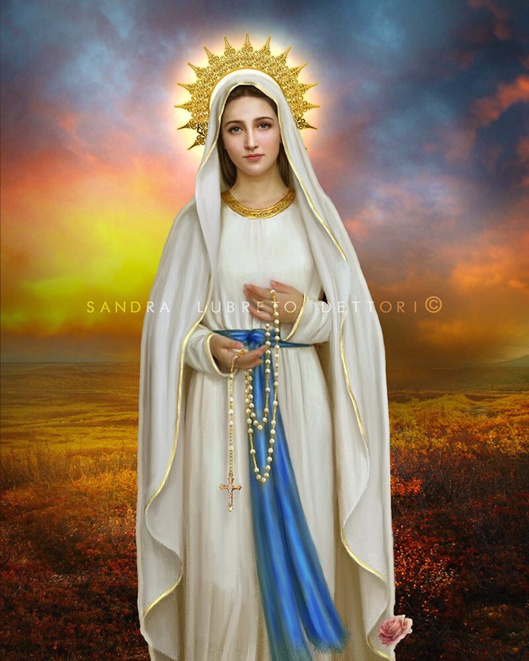 Our Lady of the Rosary, Immaculate Heart of Mary, Catholic Art ...