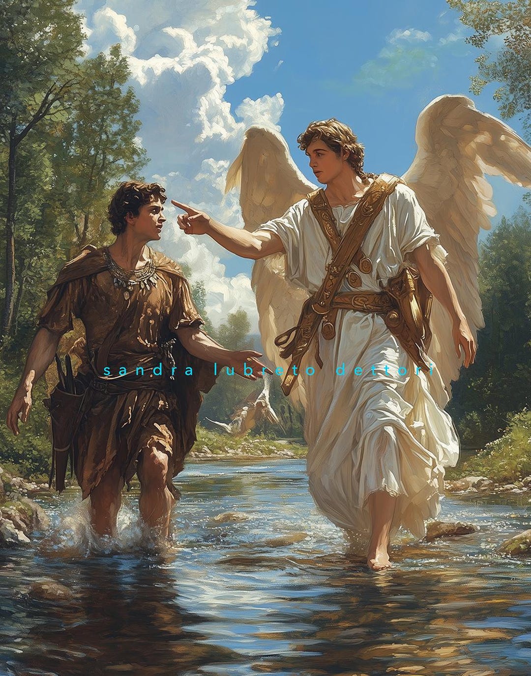 Saint Raphael the Archangel and Tobias, Art Print, Catholic Art ...