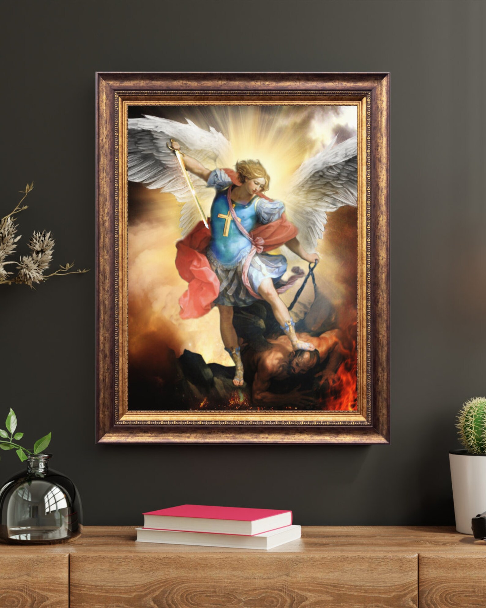 Saint Michael the Archangel, St Michael Print, Catholic Art, Religious ...