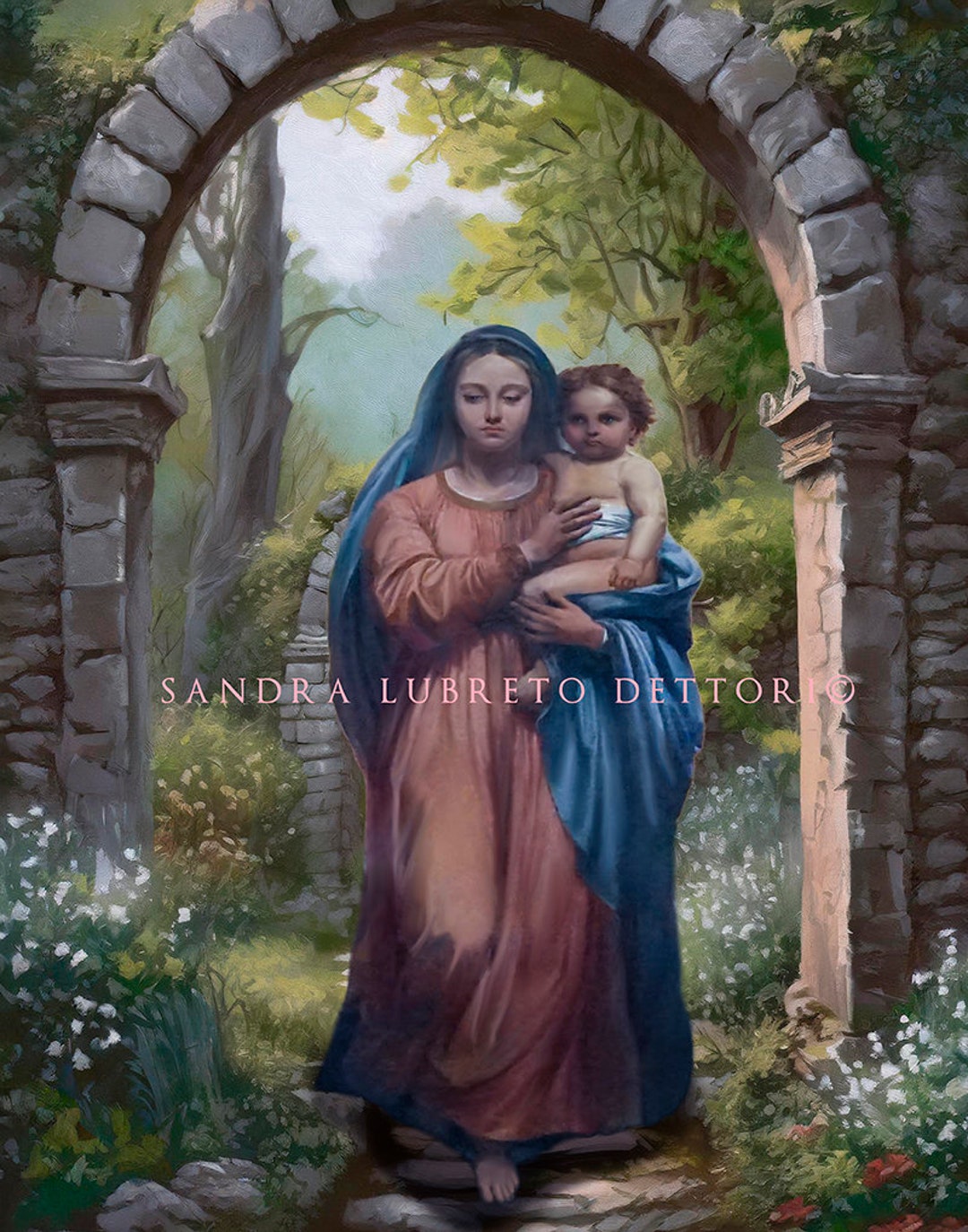 Our Lady of Humility With Jesus, Gate of Heaven,virgin Mary, Catholic ...