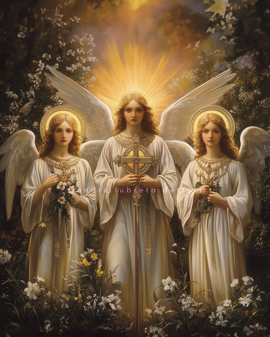 Guardian Angels Print, Catholic Art, Religious Art, Catholic Gift, Wall ...