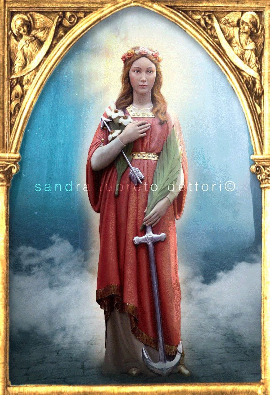 Saint Philomena St Philomena Extra Large Print Catholic Art - Etsy