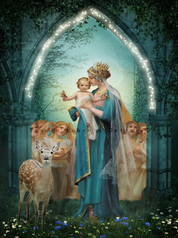 Mother Mary With Angels Hd