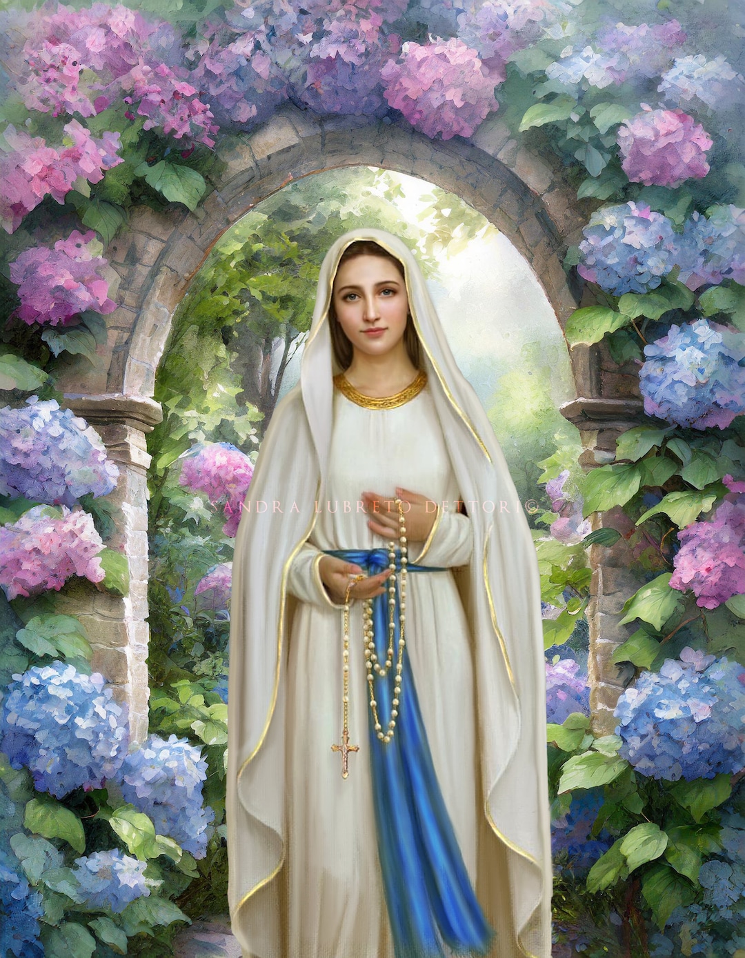 Our Lady of the Rosary, Gate of Heaven, Mother Mary Home Decor ...