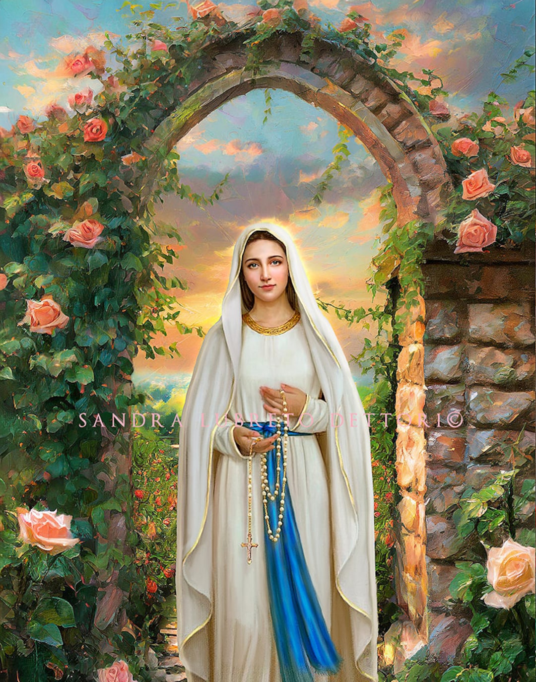 Our Lady of the Rosary, Virgin Mary, Catholic Fine Art, Gate of Heaven ...