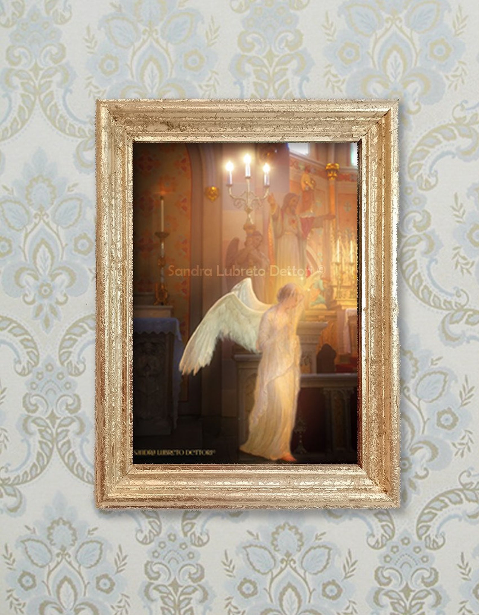 Religious Art, Catholic Art, Among Angels Print by Sandra Lubreto ...