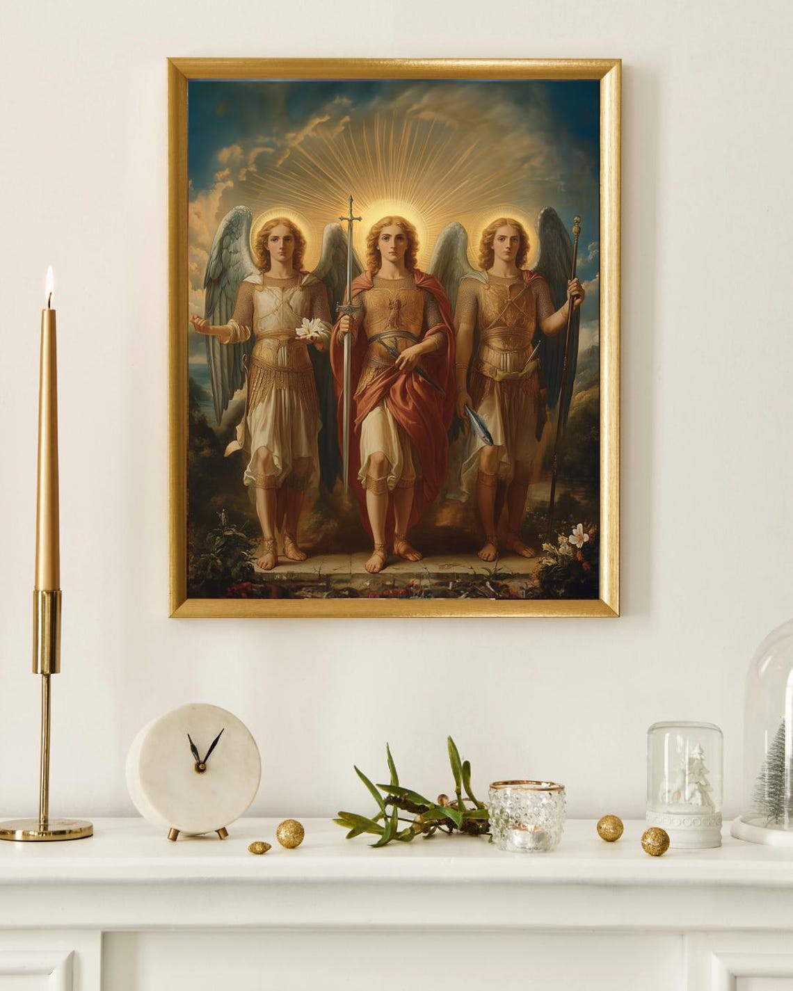 The Three Archangels Print, Saint Michael, Saint Gabriel and Saint ...