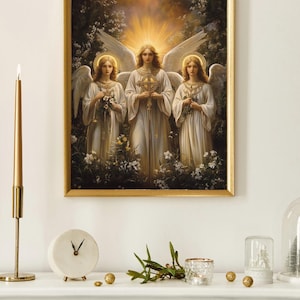 Guardian Angels Print, Catholic Art, Religious Art, Catholic Gift, Wall ...