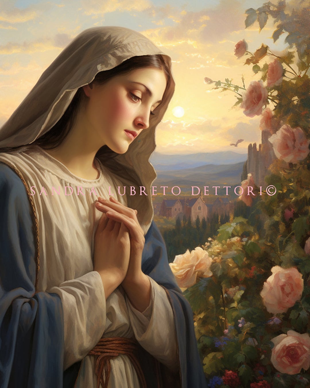 Virgin Mary, Blessed Mother, Immaculate Heart of Mary, 8x10",11x14 ...