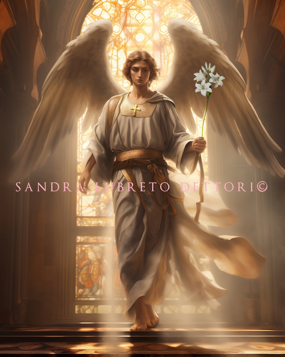 Saint Gabriel the Archangel, St Gabriel Print, Catholic Art, Religious ...