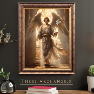 Saint Gabriel the Archangel, St Gabriel Print, Catholic Art, Religious ...