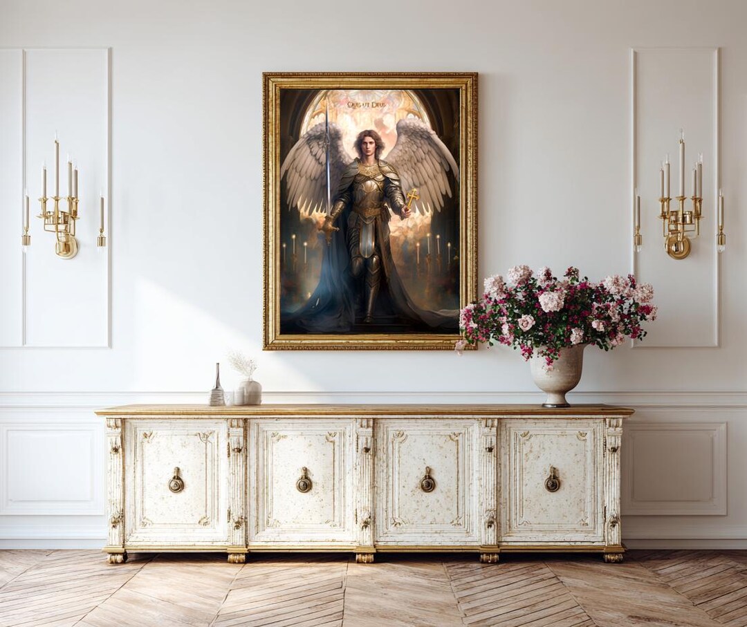 Saint Michael the Archangel, St Michael Print, Catholic Art, Religious ...