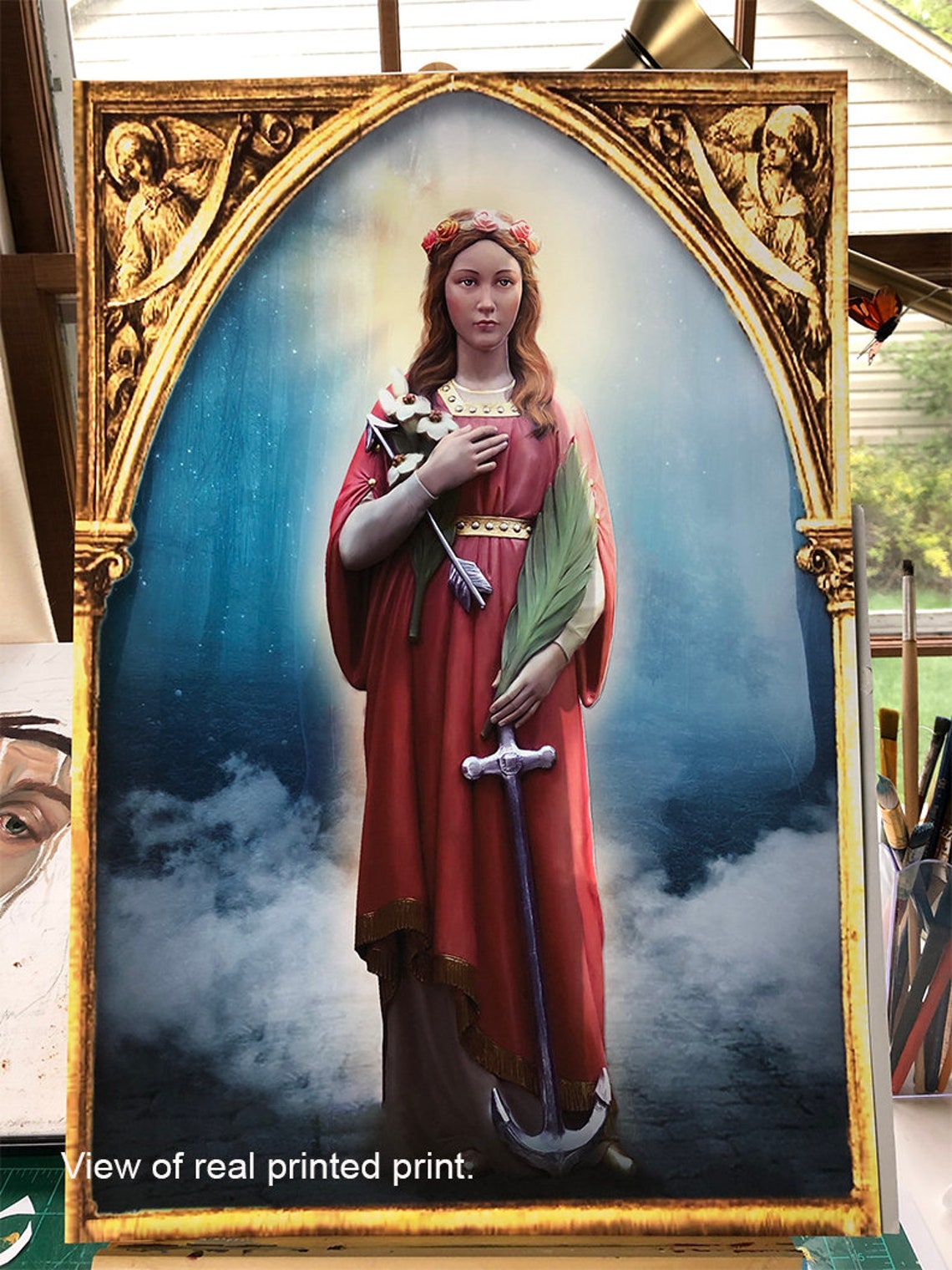 Saint Philomena St Philomena extra large print Catholic Art | Etsy