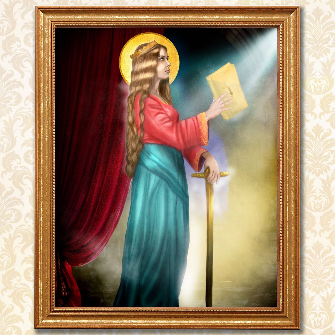 Saint Catherine of Alexandria Catholic Art Religious Art - Etsy