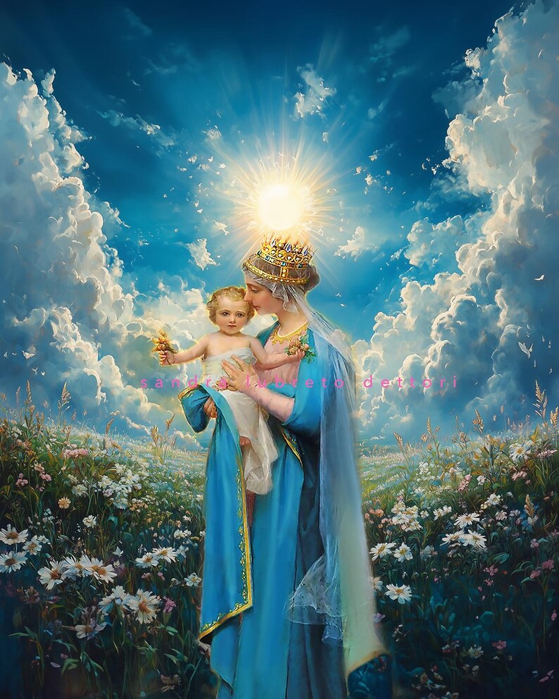 Queen of Heaven, Virgin Mary, Queen of Angels, Catholic Art, Catholic ...