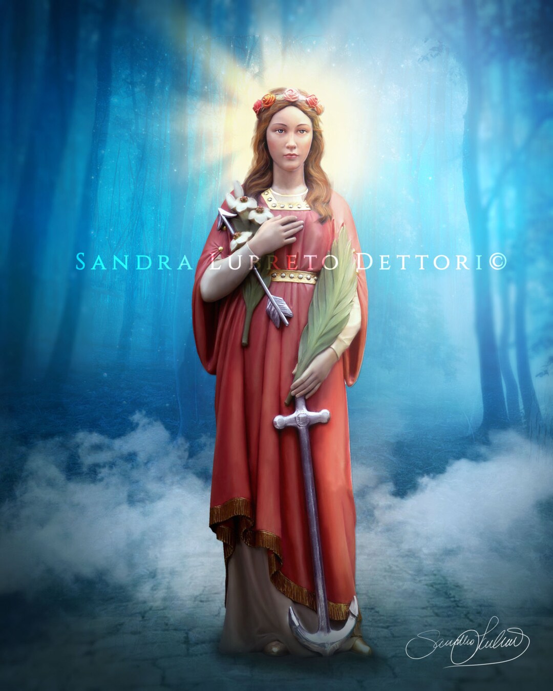 Saint Philomena, St. Philomena, Catholic Art, Religious Art, 8x10 ...