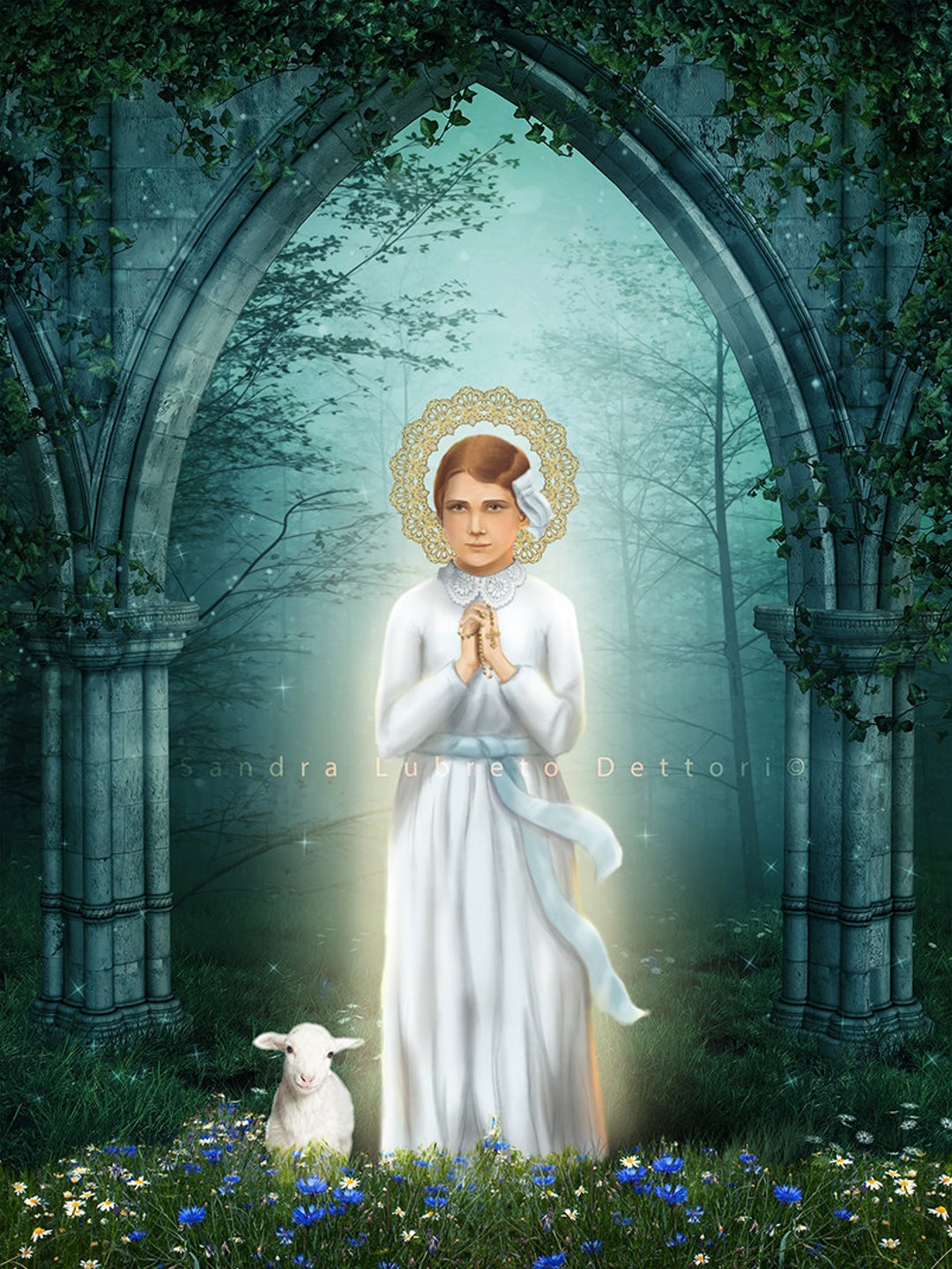 Saint Jacinta Marto, Catholic Art Print, Fatima Children Saint Jacinta ...